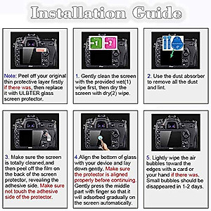 ULBTER Screen Protector for Insta360 ONE RS/ONE R, 2 Set Screen protector for LCD + 4K Wide Angle Lens, Tempered Glass Cover 0.3mm 9H Hardness Ultra-Clear