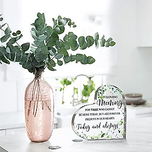 Wedding Memorial Sign, In Loving Memory Wedding Sign Remembrance Wedding Sign, Heart Acrylic In Memory of for Wedding Table Centerpieces Ceremony Reception Anniversary Decoration (Elegant Style)