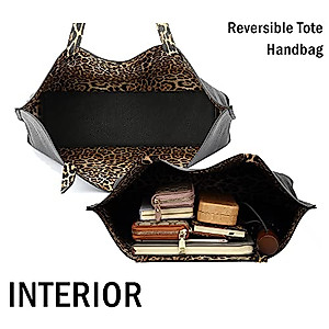 Scarleton Leather Tote Bag for Women, Womens Purses and Handbags, Reversible Tote Bags for Women, Purses for Women, H184220165, Leopard