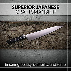 JCK ORIGINAL Kagayaki Japanese Chef’s Knife, KGR2-3 Professional Gyuto Knife, R-2 Special Steel Pro Kitchen Knife with Ergonomic Pakka Wood Handle, 8.2 inch