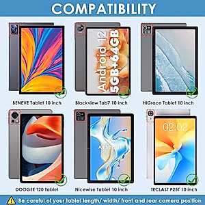 DETUOSI Okaysea 10.1" Tablet Case Cover, Portable Protective Folio PU Leather Stand Shell for Okaysea 10 inch Android Tablet