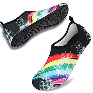 VIFUUR Water Sports Unisex Shoes Black/Red/Yellow - 7.5-8.5 W US / 6-7 M US (38-39)