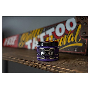 INK-EEZE Purple Tattoo Ointment for Artists and Aftercare, Essential Oils, Petroleum Free, Cruelty Free, Made in USA, Lavender, 6oz