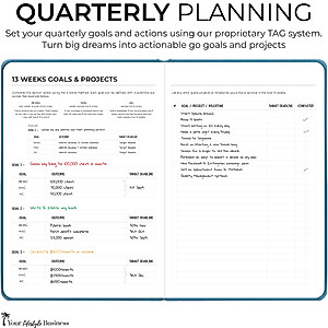 90 Day Goal Setting Journal, Track Progress Daily, Multiple Use Cases, One Journal for All