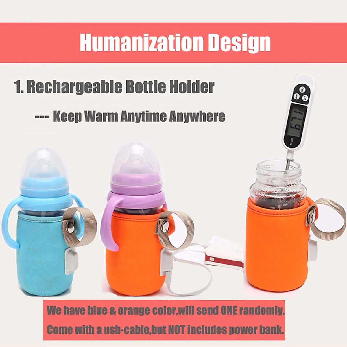 Loodial Diaper Bag Backpack with USB Charging Port for Bottle Warmer, Multifunction Travel Back Pack Maternity Baby Nappy Bags, Large Capacity, Waterproof and Stylish, Grey-Pink