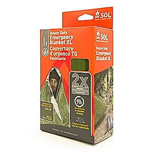 Survive Outdoors Longer Heavy Duty Emergency Blanket, 5 x 8 ft Green