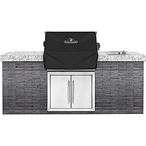 Napoleon Premium Cover for Prestige Pro 500 & Prestige 500 Built-in BBQ Grills, Black Cover, Water Resistant, UV Protected, Air Vents, Hanging Loops, Adjustable Buckled Straps