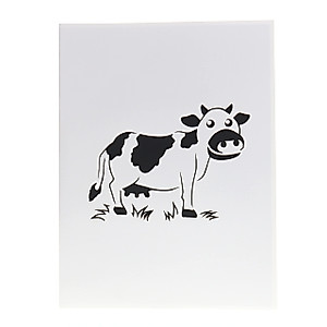 iGifts And Cards Awesome Dairy Cow 3D Pop Up Greeting Card - Retirement Thank You Card, Cute Farm Animal Themed Card, Housewarming Gift, Funny Happy Birthday Mom Card, Friendship Card
