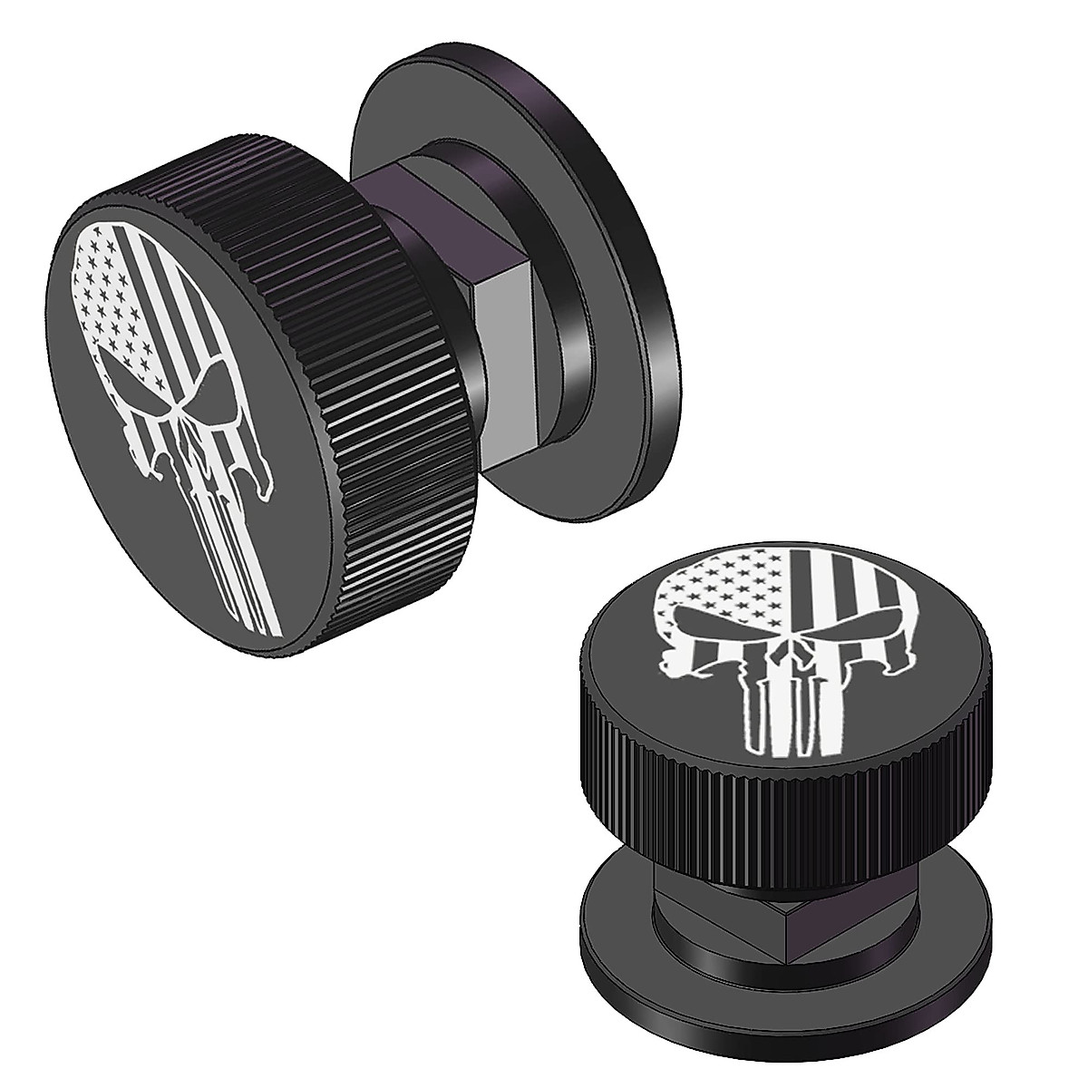 Welding Hood Helmet Pipeliner Fasteners -1Pair USA Flag Black Pattern Aluminum Helmet Pipeliner Headgear Replacement Parts Accessories Screws Flip Hood, Anti-Rust