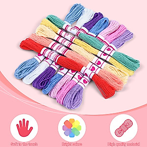 ZXIIXZ Crafts Floss, Cross Stitch Threads, Friendship Bracelets Floss, Cotton Thread Cross-Stitch Thread for Cross Stitching, Embroidery, DIY Bracelets, Friendship Bracelets Floss Craft Projects