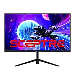 Sceptre 25" Gaming Monitor 1920 x 1080p up to 165Hz 1ms AMD FreeSync Premium HDMI x3 DisplayPort Build-in Speakers, 106% sRGB Machine Black (E255B-FWD168)