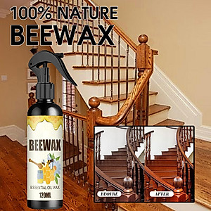 TMAIRSUS 2PCS Natural beeswax spray furniture polish,the original bees wax furniture polish and cleaner,furniture polish and cleaner spray Used to care for living rooms,kitchens,wood furniture floors