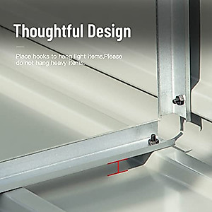 Domi Outdoor Storage Shed 10x8 FT, Metal Tool Sheds Storage House with Lockable Double Door,Large Bike Shed Waterproof for Garden,Backyard,Lawn