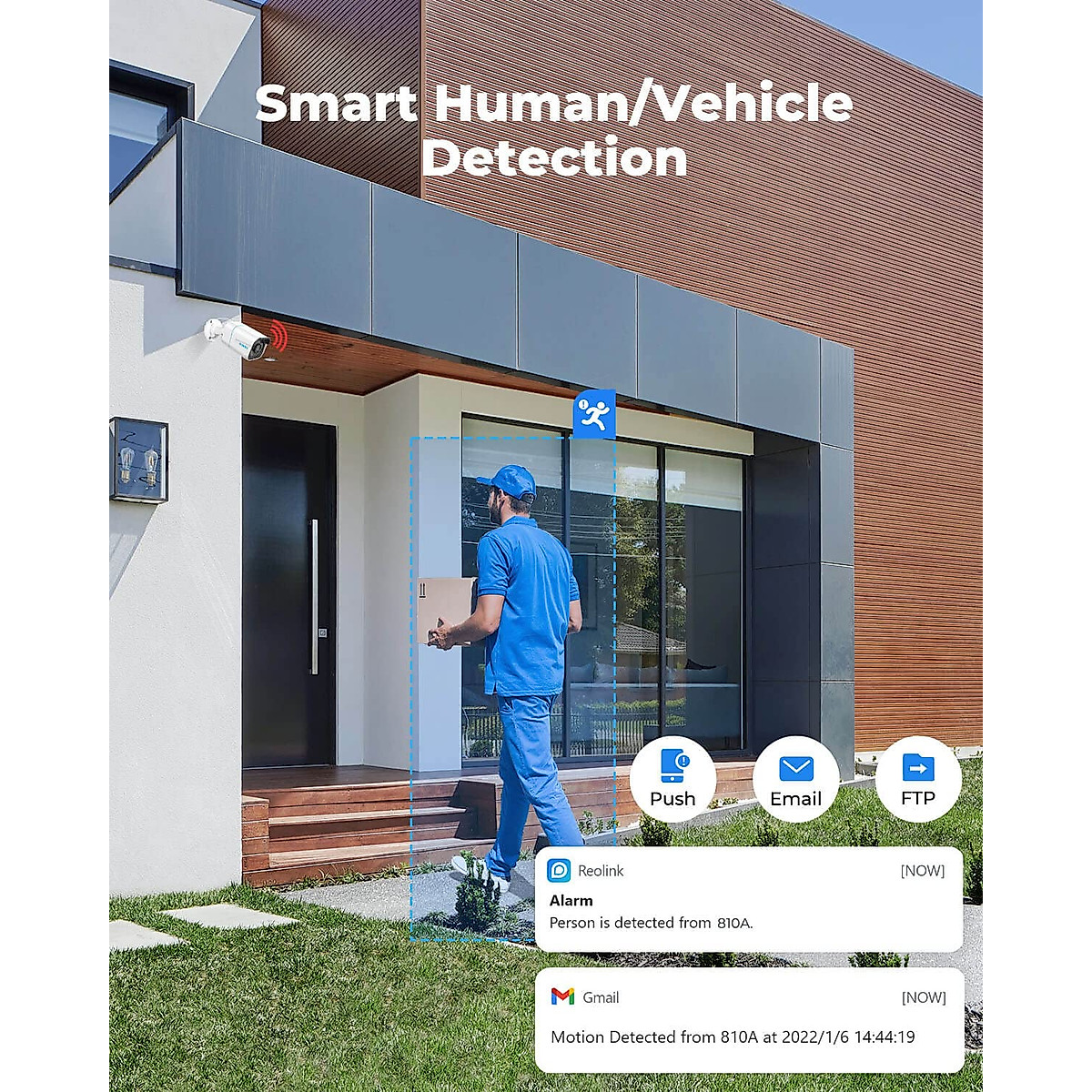 REOLINK 8MP PoE Home Security Camera RLC-810A with Smart Human/Vehicle/Pet Detection,Timelapse,100ft Night Vision,and RLC-811A with 123° FoV, 5X Optical Zoom for Outdoor Usage