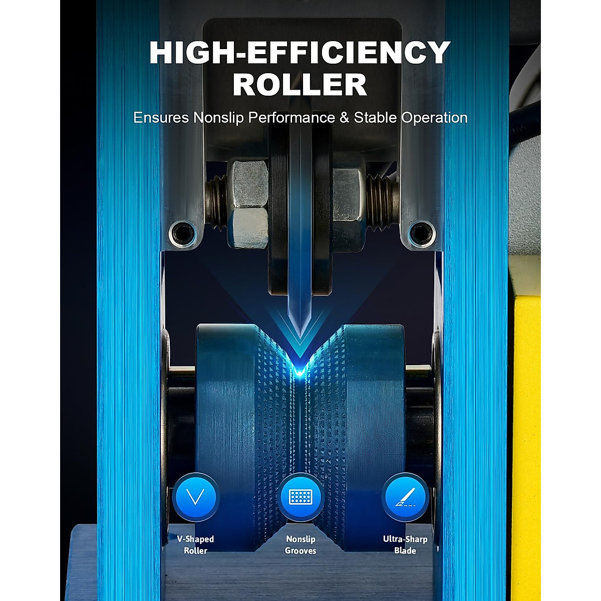 CREWORKS Automatic Wire Stripping Machine for 0.06"-1" Copper Wires, Motorized Wire Stripper Tool for 7/0-15 AWG Scrap Electrical Wire Recycling, Electrical Tool for DIY Cable Copper Wire Stripping