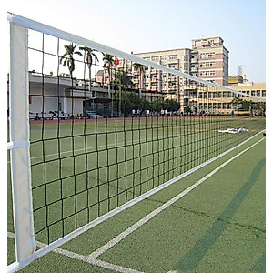 Large Portable Adjustable Volleyball Net Training Net Foldable Official Standard Size Indoor Outdoor Sports Equipment for Backyard Schoolyard Pool Beach Driveway