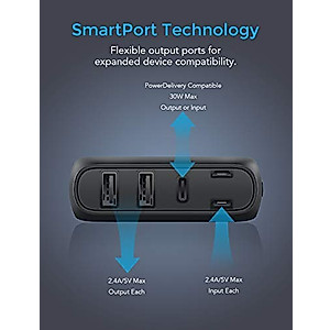 VimPower Portable Charger 22000mAh PD 3.0 Power Bank QC 3.0 30W USB C for iPhone XS Max, XR, X iPad Pro, MacBook, Nintendo Switch