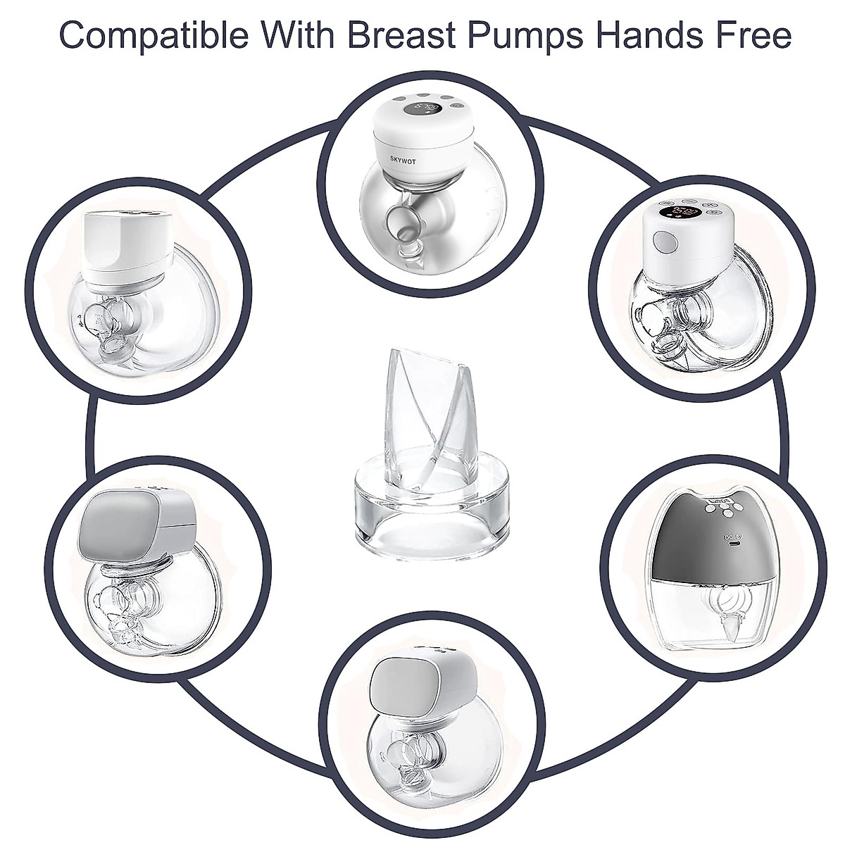 SKYWOT Pack of 6 Duckbill Valves for Wearable Breast Pump Hands Free Accessories Universal Duckbill Valves etc,Original Part Accessories Replacement,BPA Free