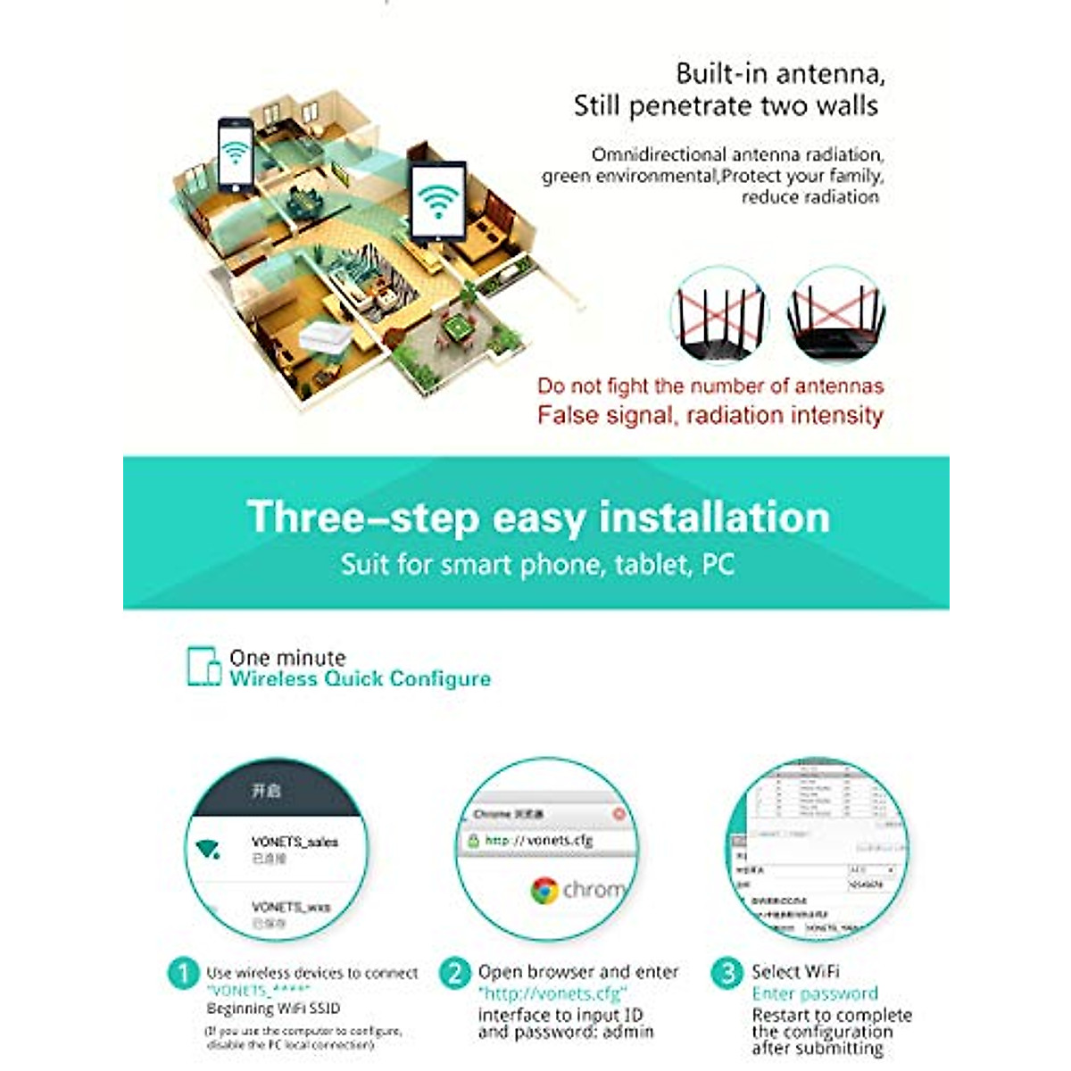 Mini WiFi Router VAR11N-300 Portable WiFi Bridge Hotspot 300Mbps Travel WiFi Repeater