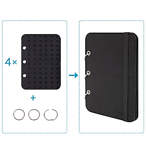 PACMAXI Shoe Charms Display Holder, Shoe Charm Organizer, Shoe Charm Collection Booklet with 3 Binders and 4 Pages For Shoes, Sneakers, Sandals(Not Include Any Accessories)