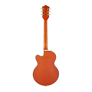 Gretsch G5655TG Electromatic Center Block Jr. Single-Cut Electric Guitar with Laurel Fingerboard, 22 Medium Jumbo Frets, Bigsby and Gold Hardware (Orange)