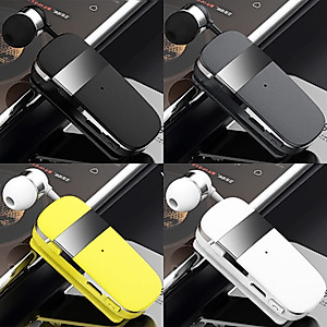 Lymoc Retractable Bluetooth Earpiece, Single Earbuds Wireless Headsets Handsfree for Cell Phone Noise Cancelling Bluetooth V5.0 for Office Trucker Driver Running