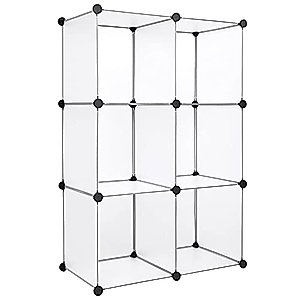 NA Cube Storage Organizer Cube Bookshelf Closet Organizer and Storage Items Space-Saving Plastic Storage Unit White