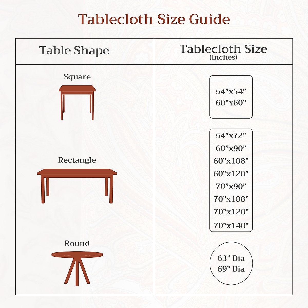 Maison d' Hermine 100% Cotton Table Cover - 60"x90" Rectangle Decorative Tablecloth - Washable Tablecloths for Dining, Home, Farmhouse & Party - for Thanksgiving & Christmas - Amarante Collection