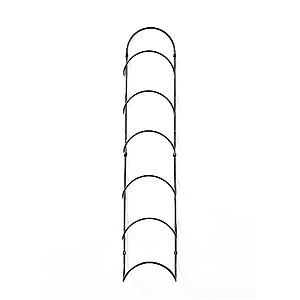 Autree Metal Wire Towel Rack Wall Mount Storage,Towel Rack Holder with 6 Compartments,Metal Wine Racks Wall Mount,Shelves for Bathroom Towels Black