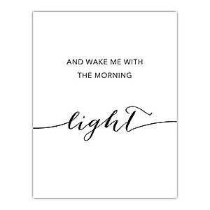 Andaz Press Unframed Black White Wall Art Decor Poster Print, Bible Verses, Now I Lay Me Down to Sleep Nightime Prayer, 4-Pack, Unique Christian Christmas Birthday Gift for Him Her New Home