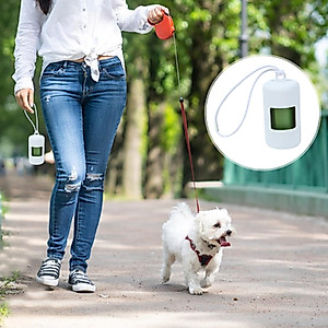 Libcflcc Dog Poop Bag Holder, Dog Poop Bag Dispenser, Pet Waste Bag Dispenser, Convenient Eco-friendly Solution for Pet Waste Management, Pet Waste Bag Holder White