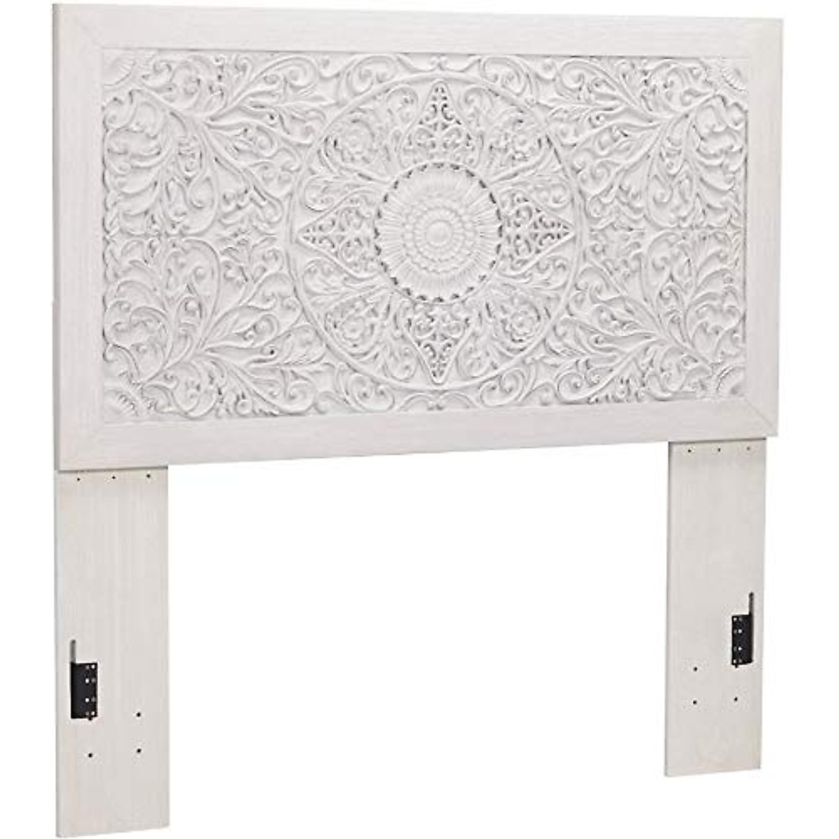 Signature Design by Ashley Paxberry Boho Chic Panel Adjustable Headboard ONLY, Full, Whitewash