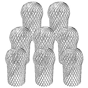 EBaokuup 8 Pack Gutter Downsport Guards - 3.5 Inch Expandable Aluminium Filter Strainer, Gutter Strainer Gutter Downspout Protectors for Preventing Blockage Leaves Debris