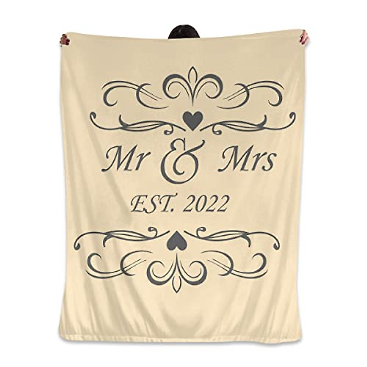 Wedding Gifts Flance Blanket for Couples, Unique Gifts for Luxury Bed Blanket, Soft Flance Plush Throw, 50 x 60 Inch, Mr & Mrs 2022