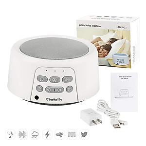 Sleep Sound Machine, White Noise Machine for Sleeping, 24 Soft White Sounds, Suitable for Kids and Adults by Skatolly