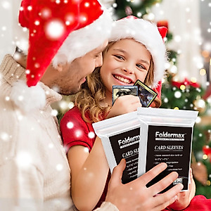 Foldermax Clear Penny Card Sleeves 200 Count, Plastic Card Protectors Soft Sleeves for Baseball Cards, Game/Trading Cards, 100 Sleeves x 2pack