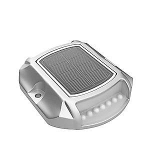 VOLISUN Solar Driveway Lights Dock Deck Lights 12 Pack,2 Colors in 1, LED Solar Powered Waterproof Outdoor Warning Step Lights for Driveway Sidewalk Pathway (2 Colors Lighting,White/Blue)