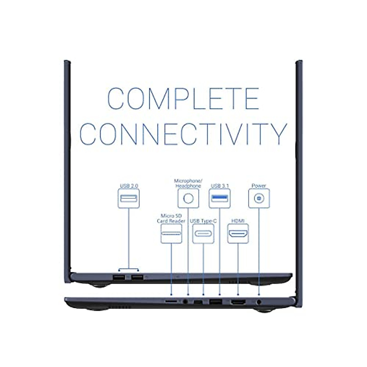 ASUS® VivoBook Laptop, 15.6" Screen, Intel Core i3-1115G4, 8GB DDR4 RAM, 256GB SSD, Fingerprint, Windows 11 Professional