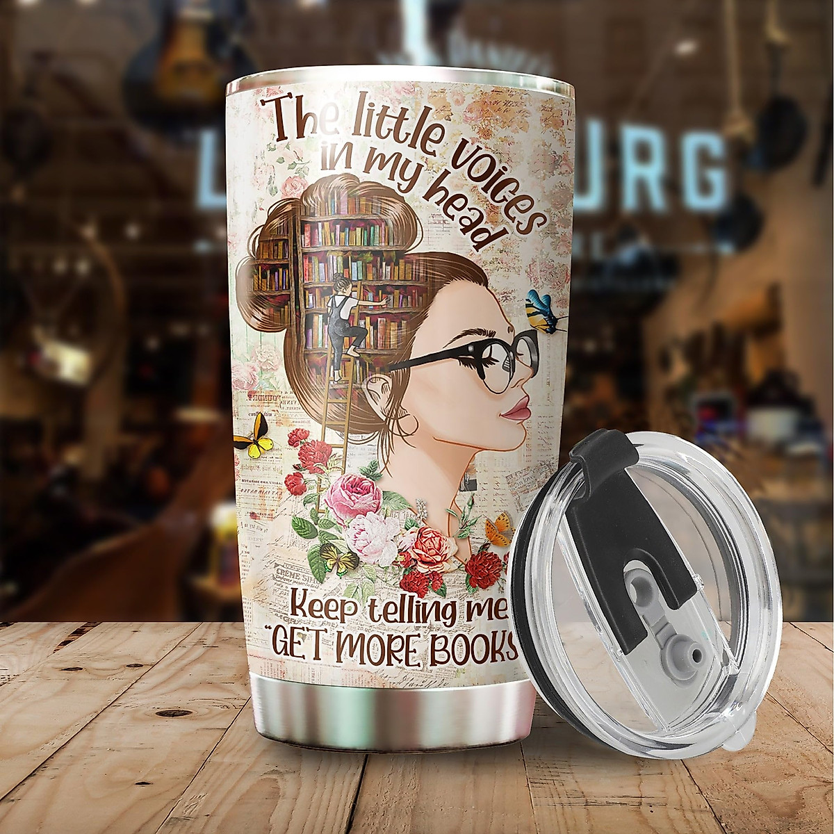 Book Lover Tumbler - Gifts For Book Lover On Christmas, Birthday - Librarian Tumbler for Women - Book Lover Mug - Book Lover Cup - Gifts for Women - Gifts for Her