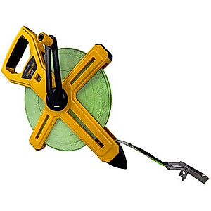 Komelon 6633 Open Reel Fiberglass Tape Measure, 300-Feet, Yellow