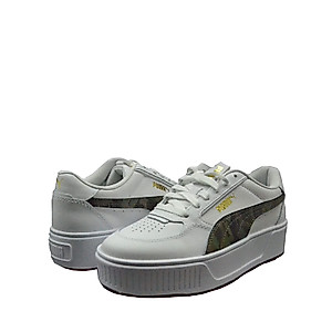 PUMA Women's Karmen Rebelle Sneaker, White White Gold, 10