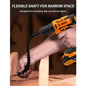 Power Drill Cordless,21V Electric Power Drill Set,18+1 Clutch & Variable Speed,3/8-Inch Keyless Chuck，40NM（355in-Lbs）Max Torque,with a Battery & Charger,and other Accessories