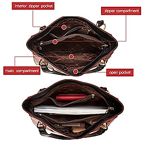 Cow Leather Tote Handbags for Women Top-handle Purse Lady Pocketbooks Shoulder Bags Work Tote Bags