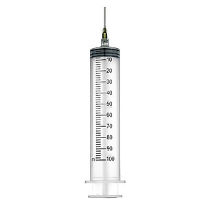 8 Pack 100ml Syringes with 14G 4.0" 3.0'' 2.0" 1.0'' Blunt Tip Needles and Storage Caps(Luer Lock), Plastic Reusable Syringe for Glue Applicator, Oil Dispensing Multiple Uses