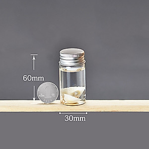 5PCS Mini Small Candy Bottle Glass Bottle Seal Bottle Vials Jars 25ml 30x60mm