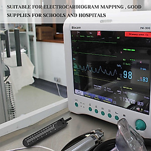 BLMHTWO EKG Calipers, ECG Calipers Caliper for Nurses Measuring Tool with Ruler and Help Read ECGs Stainless Steel Black Reliable Useful EKG Caliper for Paramedic School Cardiology Electrocardiogram