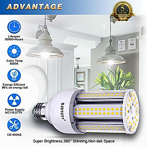 DJDTDTY Amazon High Brightness LED Light Bulb 2 Pack 30W-300W/LED Corn Bulb, 30 watt LED Corn Bulb, E26 Base, 5000K LED Bulb, Suitable for Garage Warehouse Workshop barn, Home Essential, etc. (30W)