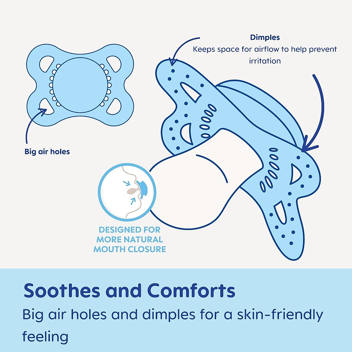 MAM Day & Night Pacifier, 0-6 Months, Boy, 3 Pack