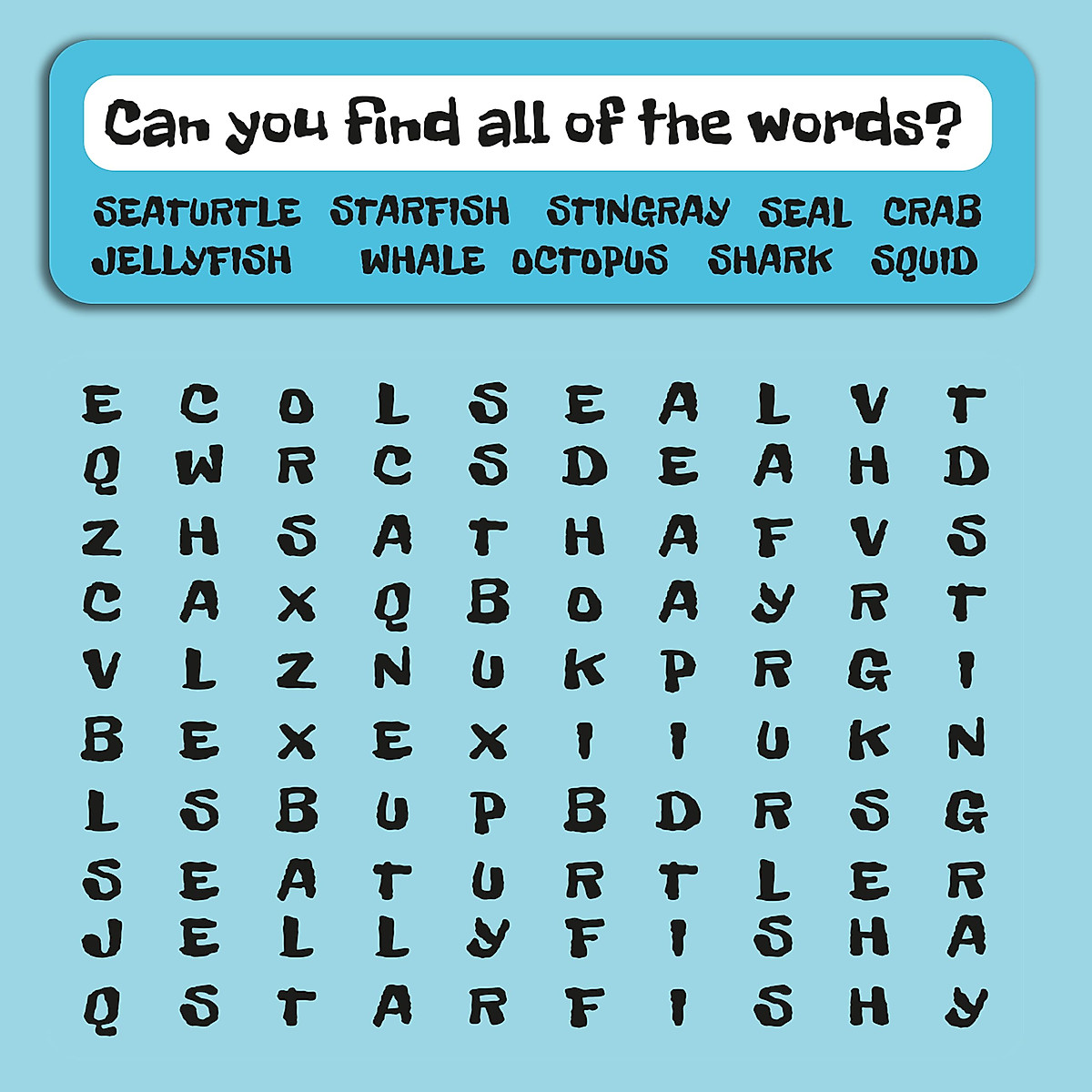 28-Pack Sea Life Valentines Day Cards with Envelopes I Word Search Game Valentines Day Cards for Kids School I Valentines Day Gifts for Kids Party Favor I Exchange Valentines Cards for Kids Classroom