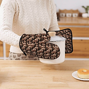 Byxhuc Custom Face Oven Mitts for Mom Dad Aunt Grandma Friend on Mother's Day Anniversary Father's Day Birthday Easter Christmas' Day